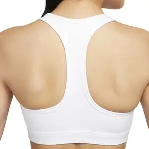 Nike Swoosh Medium Support Sports Bra 'white - White/black