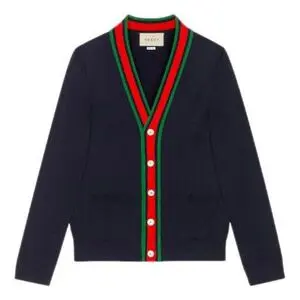 Gucci Knit Wool Cardigan - Navy