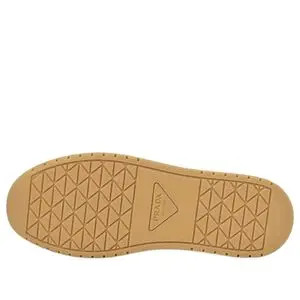 Prada Downtown Leather Low Top Sneakers - Black/gum
