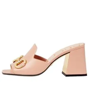 Gucci Horsebit Leather Slide Sandals - Pink