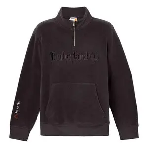 Timberland Linear Logo 1/4 Zip Sweatshirt - Black