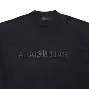 Balenciaga Ai Logo Inside Out Oversized T-shirt - Black