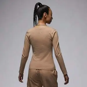 JORDAN Long Sleeve Top - Tan