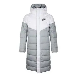Nike Windrunner Down Fill Long Hoodie Down Jacket For Gray - Grey