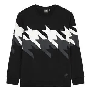 NEW BALANCE Graphic Print Crewneck Sweatshirt - Black/white/grey