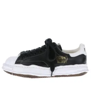 Mihara Yasuhiro Blakey Og Sole Leather Low-top Sneaker - Black/white