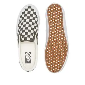 VANS Classic Slip-on 98 Lx Checkerboard Sneakers - Grape Leaf Green