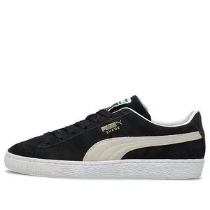 PUMA Suede Classic 21 Low Top Sneakers - Black/khaki/white