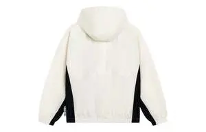 LI-NING Woven Hooded Windbreaker - White/black