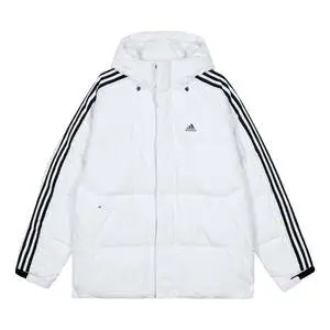 Adidas 3-stripes Puff Down Jacket - White/black