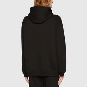 Gucci Jersey Hoodie With Mirror Print - Black/red
