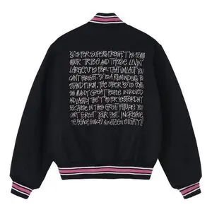 StÜssy Talk Melton Varsity Jacket