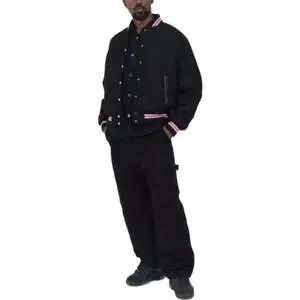 StÜssy Talk Melton Varsity Jacket
