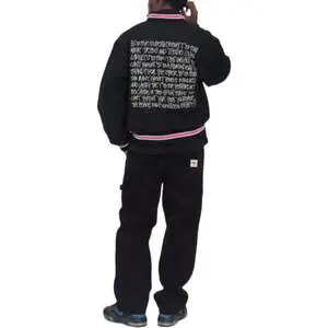 StÜssy Talk Melton Varsity Jacket
