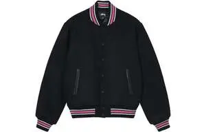 StÜssy Talk Melton Varsity Jacket
