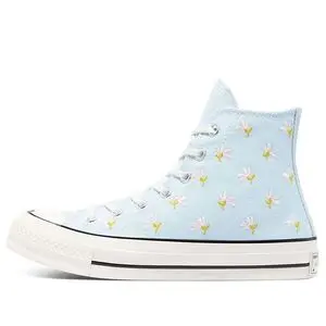 CONVERSE Chuck 70 High Top Embroidered Floral Print Chambray Blue - Blue/multi-color