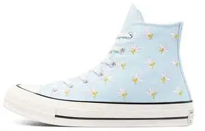 CONVERSE Chuck 70 High Top Embroidered Floral Print Chambray Blue - Blue/multi-color
