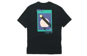 LI-NING Paris Fashion Week Printing Loose Tee 'black Blue
