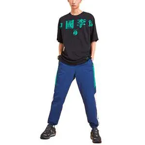 LI-NING Paris Fashion Week Printing Loose Tee 'black Blue