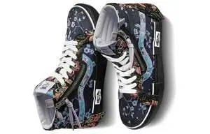 VANS Sk8-hi Reissue Cap 'florals' High Top Sneakers - Black