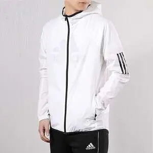 Adidas Hooded Sports Jacket With Three-stripes Detail