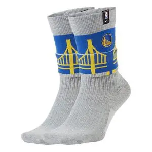 Nike Golden State Warriors Nba Crew Socks - Gray