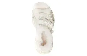Balenciaga Track Sandals With Faux Fur