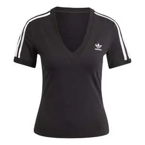 Adidas 3-stripes V-neck T-shirt - Black
