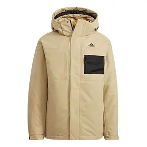 Adidas 3-in-1 Down Hooded Jacket - Light Khaki