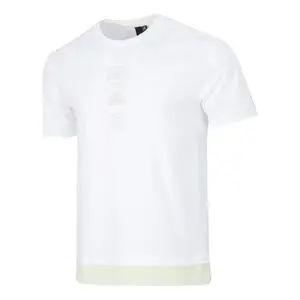 Adidas Colorblock Athleisure Casual Sports Short Sleeve White T-shirt - Multi-color