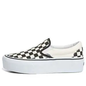 VANS Classic Slip-on Stackform Checkerboard Sneakers - Black/white