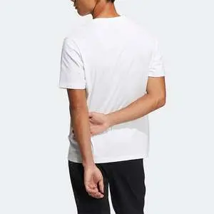 Adidas Th Refbar Tee Alphabet Pattern Printing Sports Short Sleeve White