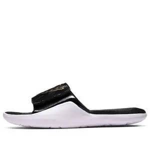 JORDAN Air Hydro 7 Metallic Gold Slides - Black