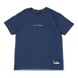 JORDAN X Fragment T-shirt 'navy/sport Royal/white - Blue