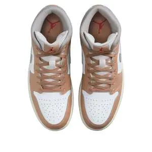 JORDAN 1 Mid Sneakers - Hemp/white/college Grey