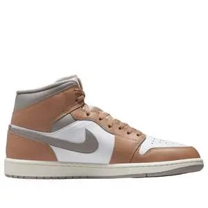 JORDAN 1 Mid Sneakers - Hemp/white/college Grey