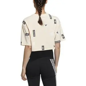 Adidas Logo Short Sleeve Cropped Top