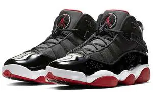 JORDAN 6 Rings Varsity Red Athletic Sneakers - Black