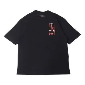 JORDAN Flight Heritage '85 Pattern Printing Short Sleeve Black