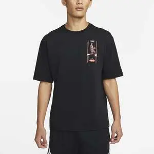 JORDAN Flight Heritage '85 Pattern Printing Short Sleeve Black