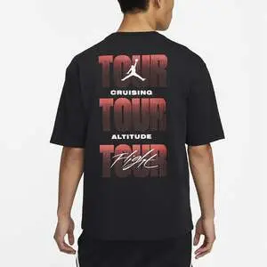 JORDAN Flight Heritage '85 Pattern Printing Short Sleeve Black