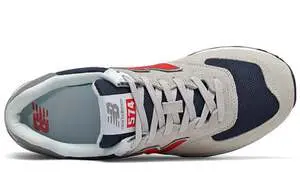 NEW BALANCE 574 Athletic Sneakers - Grey/red
