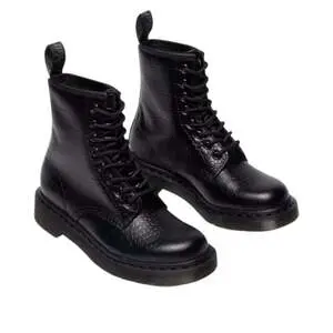 Dr. Martens 1460 Croc Emboss Lace Up Boots - Black