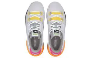 PUMA Clyde Hardwood Retro Fantasy Low Top Sneakers - White/orange