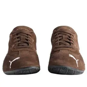 Balenciaga X Puma Speedcat Suede Sneakers - Brown/white