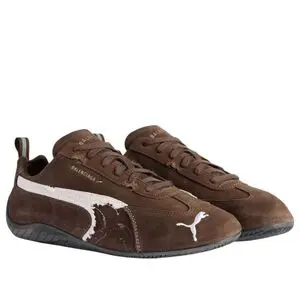 Balenciaga X Puma Speedcat Suede Sneakers - Brown/white