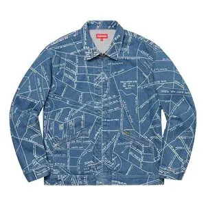 Supreme Gonz Map Work Jacket - Light Blue