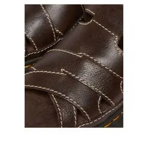 Dr. Martens Maxxy Slide Rogue Leather Sandals - Brown