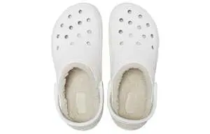 CROCS Classic Platform Lined Clogs - White