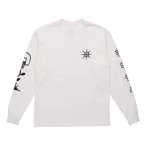 Nike Sports Casual Long Sleeve Crew-neck - White